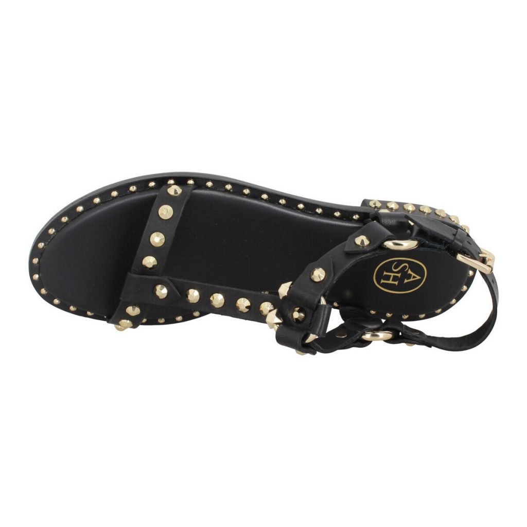 ASH Patsy cuir Nappa Noir Clous Or - L'entrepôt
