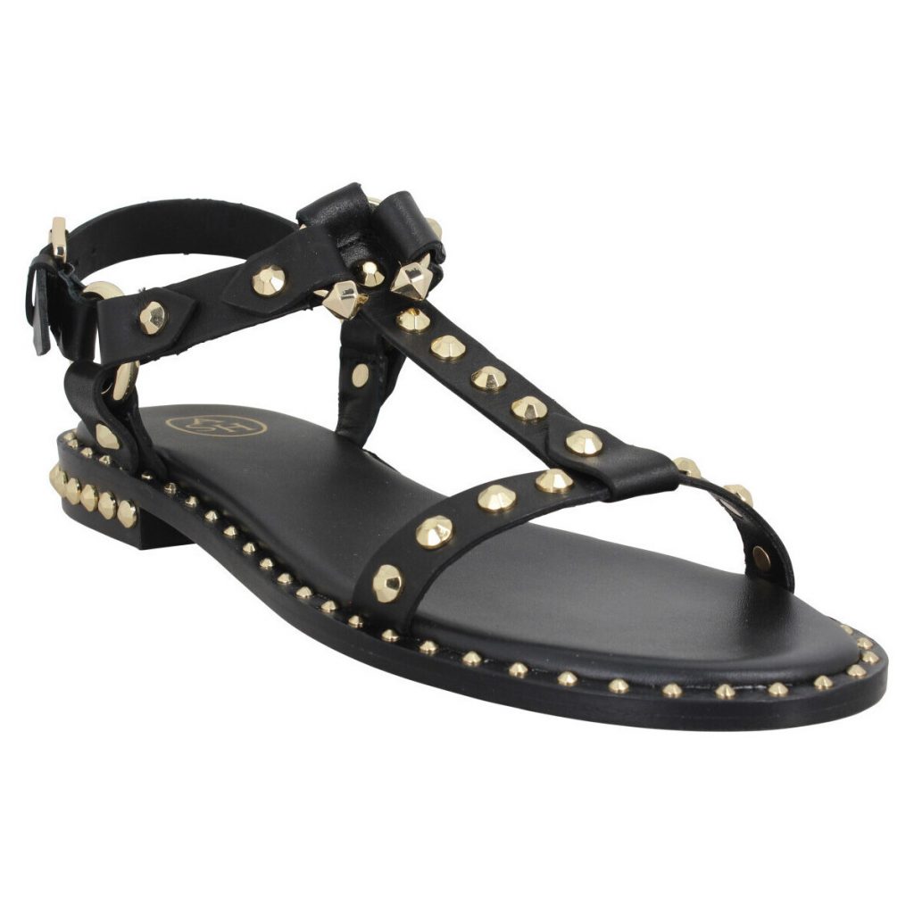 ASH Patsy cuir Nappa Noir Clous Or - L'entrepôt